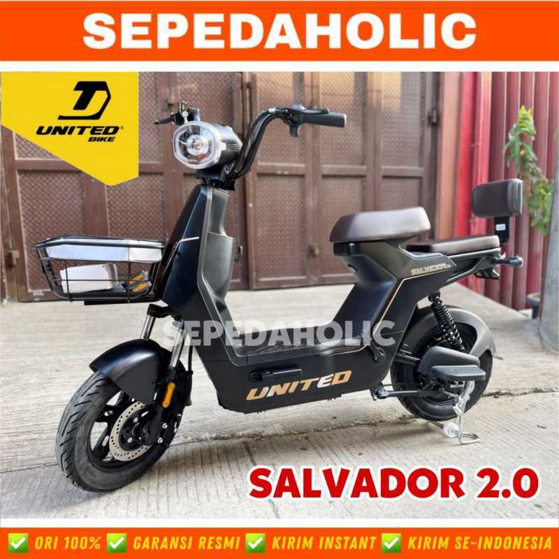 Promo Sepeda Listrik United Salvador 2.0 600 Watt Electric E Bike ...