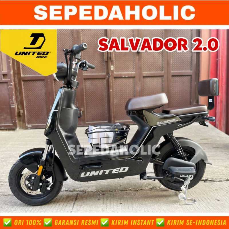 Promo Sepeda Listrik United Salvador 2.0 600 Watt Electric E Bike ...