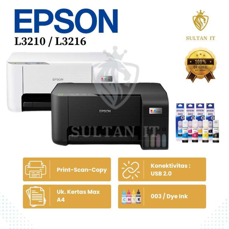 Promo Epson L3210 All In One Ink Tank Printer (print,scan,copy) - Tanpa ...