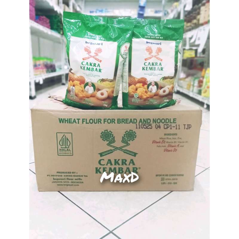 Jual Tepung Terigu Cakra Kembar Premium 1kg×12 Pcs 1 Dus Di Seller Toko ...