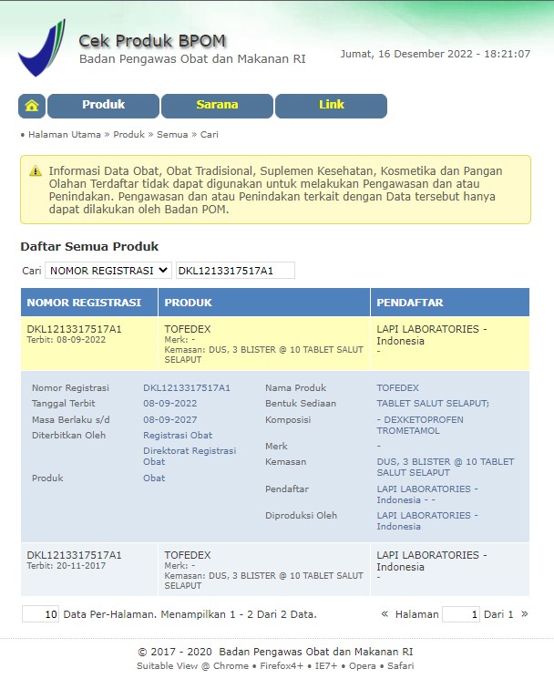 Jual Tofedex 10 Tablet Di Seller Apotek Mandjur Official Store - Kebon ...