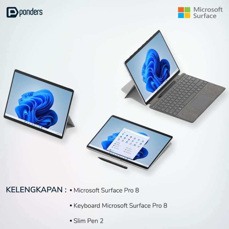 Jual Microsoft Surface Pro 8 Core I5 Gen11 256gb 8gb Ddr4 12 Inch ...
