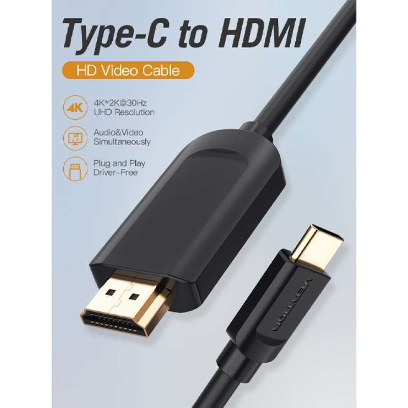 Jual Vention Cgu Usb Type-c To Hdmi Kabel 1.5m Black Di Seller Pt. Primajaya Multi Technology ...