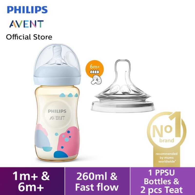 Jual Philips Avent Baby Set (ppsu Bottle Scf582/10 + Teat 6m+ Scf654/23 ...