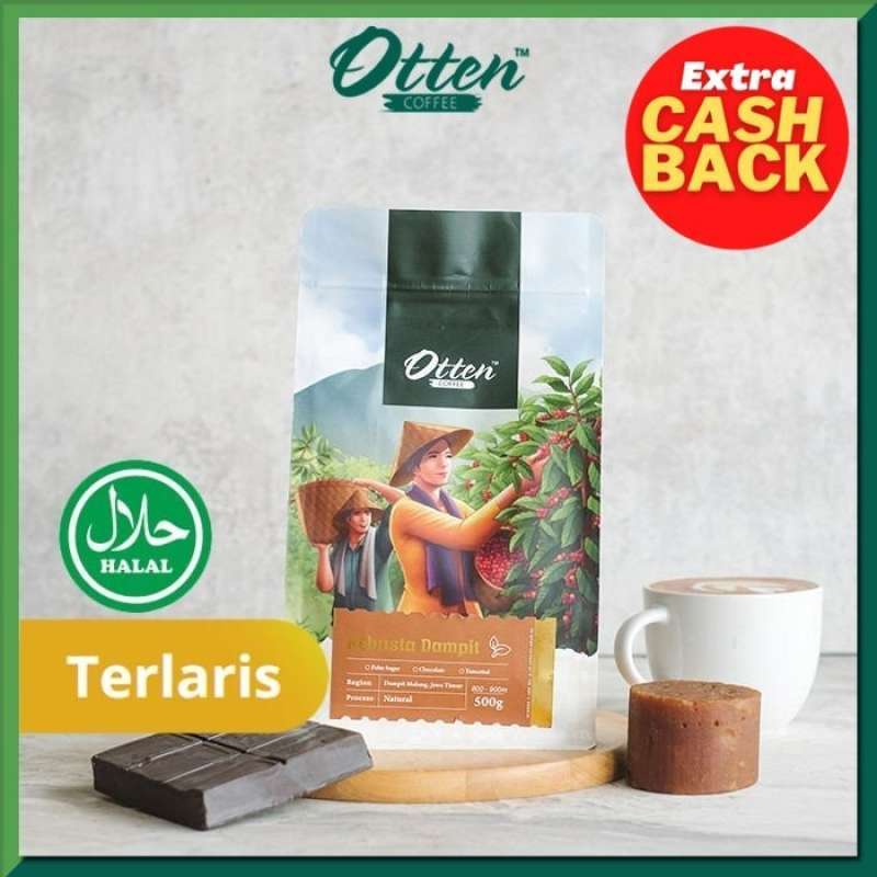 Jual Kopi Robusta Dampit 500g - Biji / Bubuk Kopi Otten Coffee - Super ...