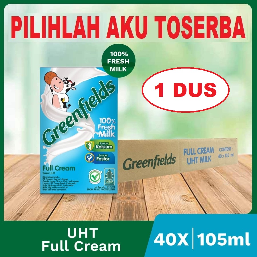 Promo Susu Greenfields FULL CREAM MINI 105 ml - ( HARGA 1 DUS ISI 40 ) Diskon 13% di Seller ...