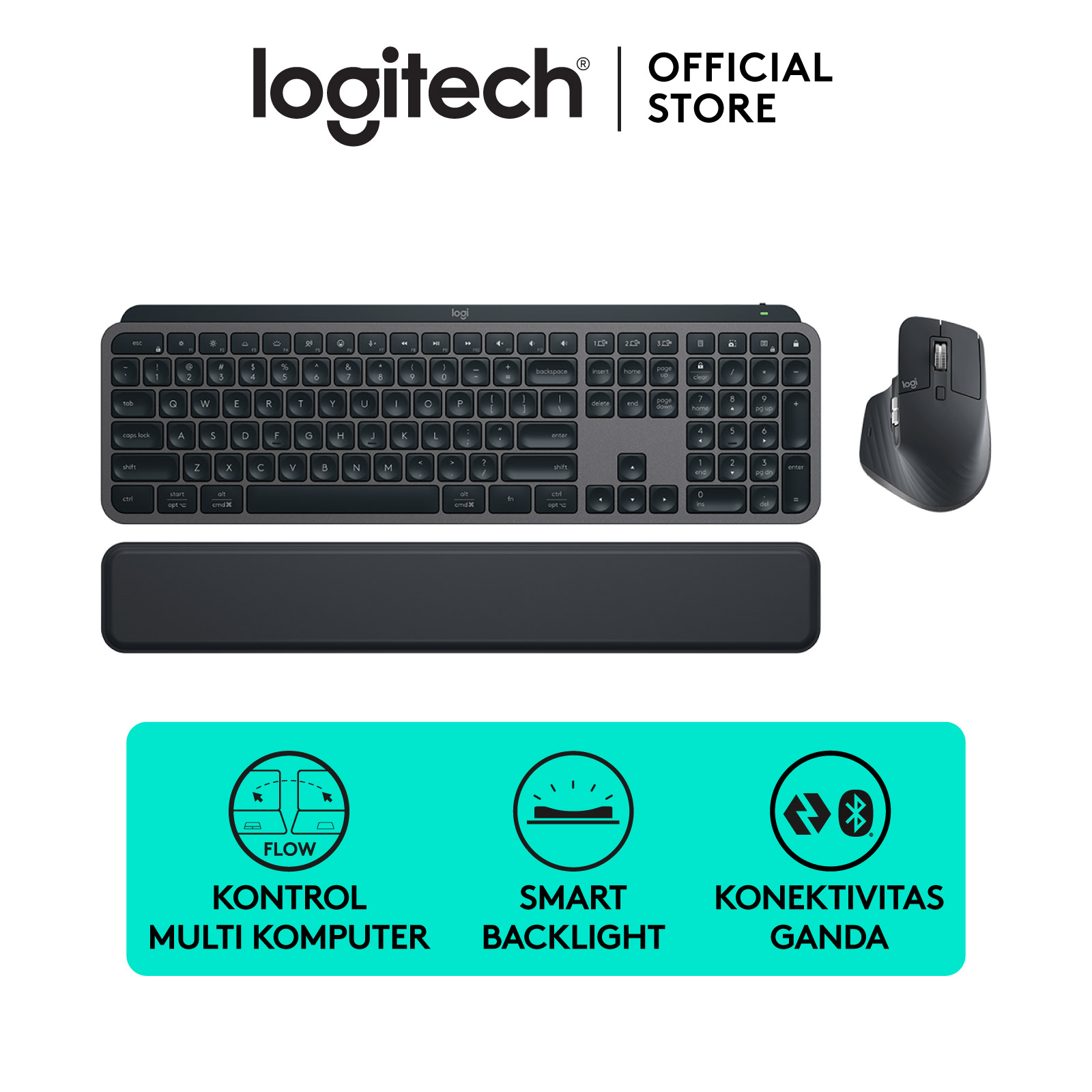 Promo Logitech MX Keys S Combo USB C Graphite (MX Keys S + MX Master 3S) Diskon 17% di Seller ...