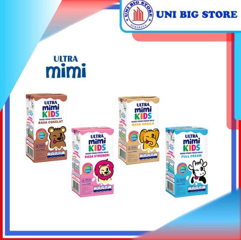 Jual Ultra Mimi Susu Uht Milk Kids 125 Ml Vanilla Strawberry Coklat Full Cream Di Seller Uni Big ...