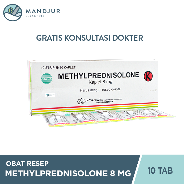 Jual Methylprednisolone 8 Mg Strip 10 Tablet Di Seller Apotek Mandjur ...