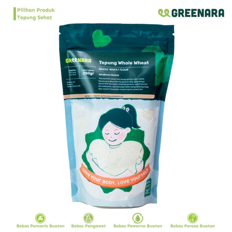 Promo Tepung Gandum Utuh 250gram / Whole Meal Flour / Whole Wheat Flour ...