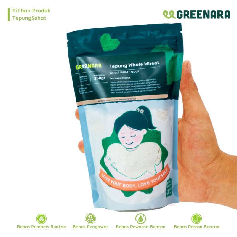 Promo Tepung Gandum Utuh 250gram / Whole Meal Flour / Whole Wheat Flour ...