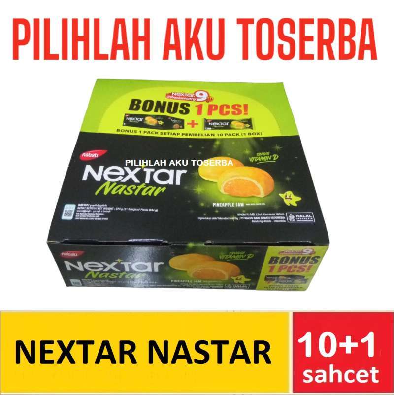 Promo Biskuit Nabati Nextar Nastar Nanas - Isi 10 Sachet (harga 1 Box ...