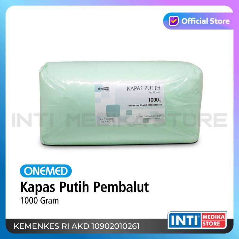Jual Onemed - Kapas Putih Pembalut 1000gram / Kapas Putih 1 Kg Di ...