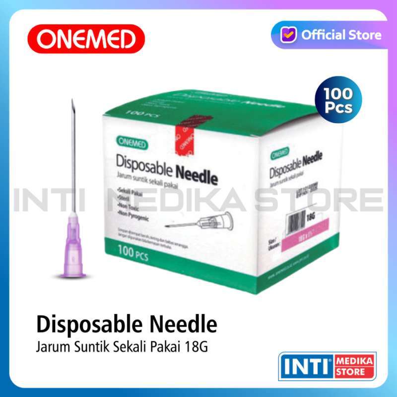 Jual Onemed - Needle 18g | Jarum Suntik Sekali Pakai One Med Di Seller ...