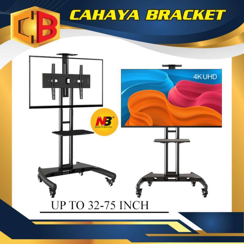 Promo Bracket Braket TV Standing 75 70 65 60 55 50 43 32 Inch, Standing TV Roda - Hi Diskon 27% ...