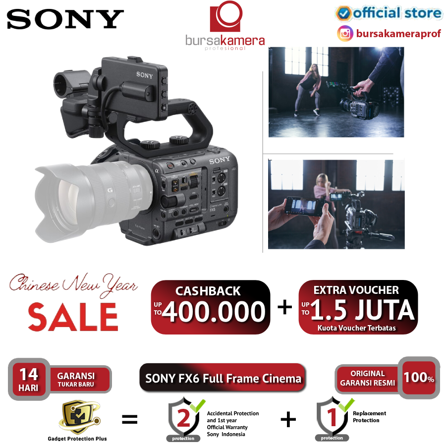 Jual Bkp Sony Fx6 Full Frame Cinema Camera [body Only] Garansi Resmi Di Seller Bursa Kamera ...