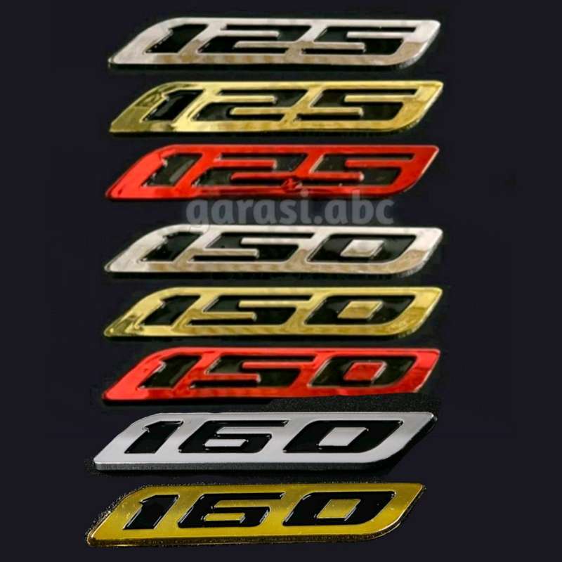 Jual Emblem Badge Body 125 150 Timbul 3d Sticker Tulisan Stiker Logo ...
