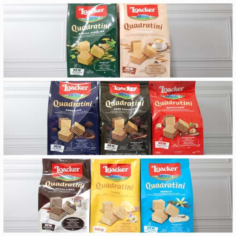 Jual Loacker Quadratini 125gr wafer All Varian - NAPOLITANER di Seller ...