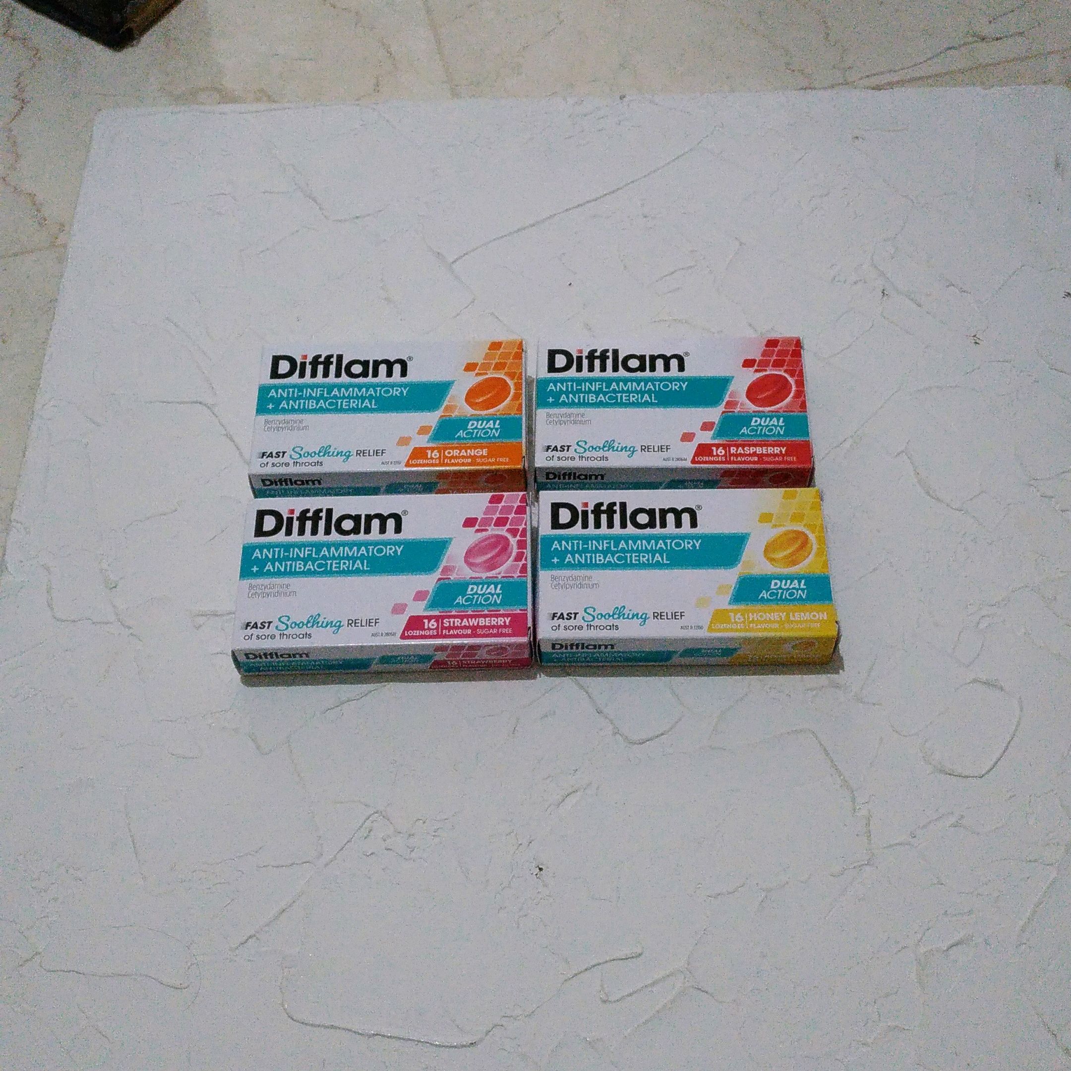 Jual DIFFLAM ANTI - INFLAMMATORY + ANTI BACTERIAL 16 LOZENGES di Seller ...