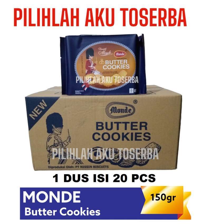 Promo Biskuit Monde Butter Cookies 150 Gr - ( Harga 1 Pcs ) Diskon 14% ...
