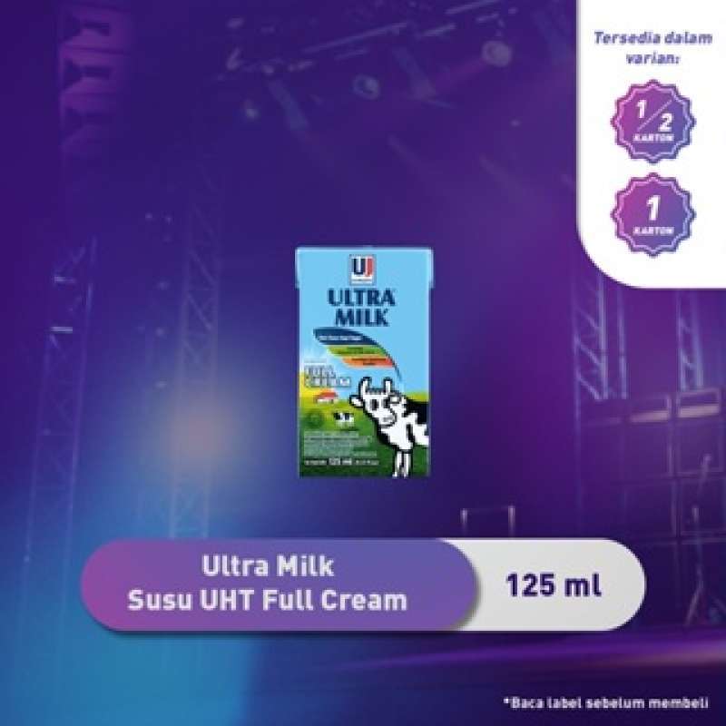 Promo Ultra Milk Full Cream 125 Ml - 1/2 Karton (20 Pcs) Diskon 10% Di ...