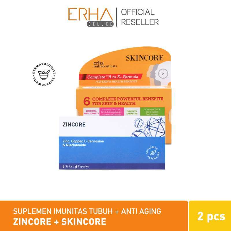 Promo Erha Skincore 30 Caps + Zincore 30 Caps - Vitamin Anti Aging ...