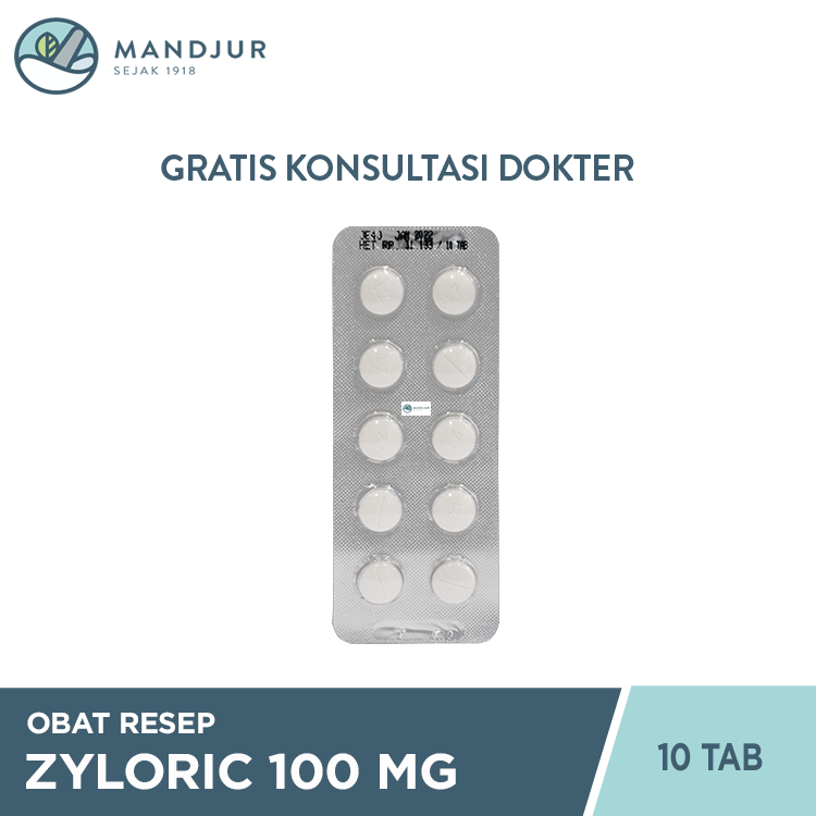 Jual Zyloric 100 Mg Strip 10 Tablet Di Seller Apotek Mandjur Official ...