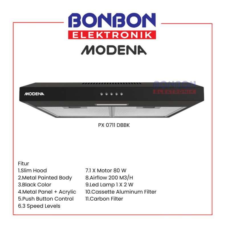 Jual Modena Cooker Hood Esile Px 7001 Slim Hood 70cm / Px7001 - Px 0711 ...