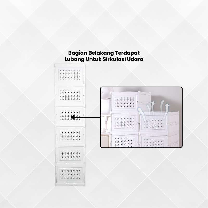 Promo Oem Rb-c867 Rak Sepatu Lipat Anti Debu Lemari Multifungsi ...