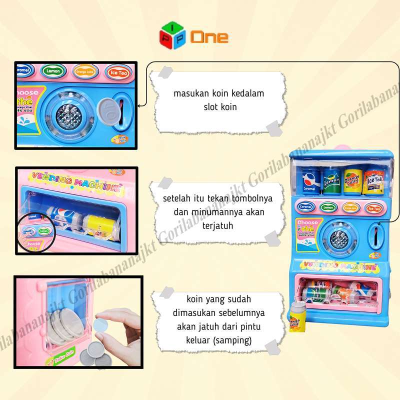 Jual Vending Machine Mainan Anak Mesin Minuman Otomatis Lampu Dan Lagu ...