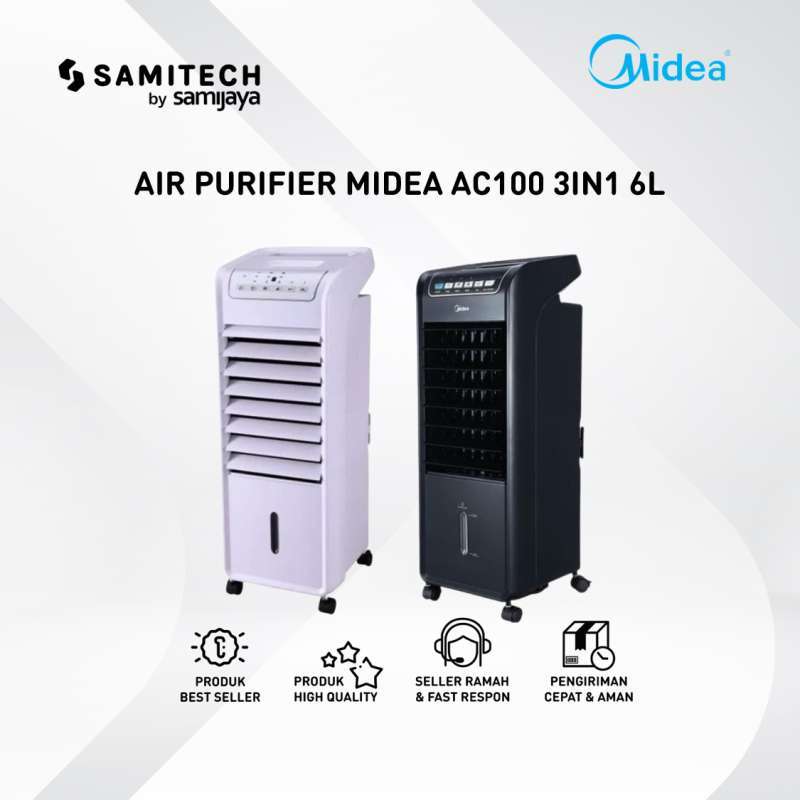 Promo Midea Ac100 Air Cooler [6 L] 3in1 Air Purifier Ionizer Humidifier ...