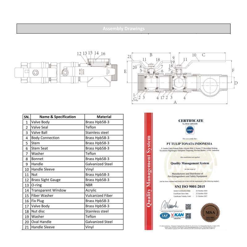 Promo Test Drain Valve 1 Inch Diskon 33% Di Seller Tonata Safety ...