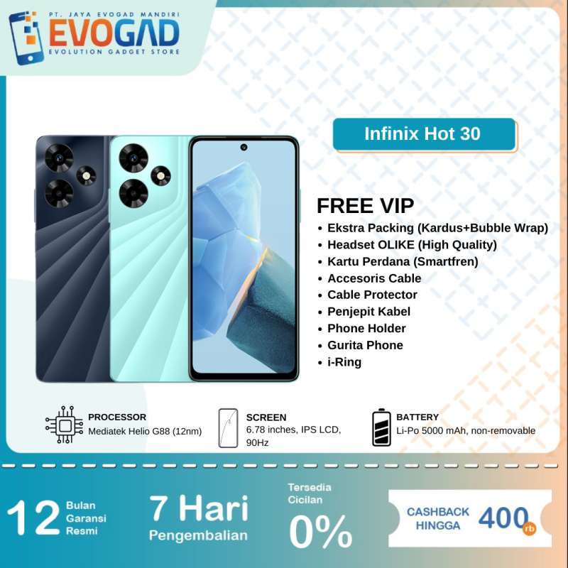 Jual Infinix Hot 30 X6831 8/128gb | 33w Fast Charge | Garansi Resmi ...
