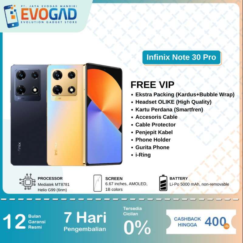 Jual Infinix Note 30 Pro | Mediatek Mt8781 Helio G99 | Garansi Resmi Di ...