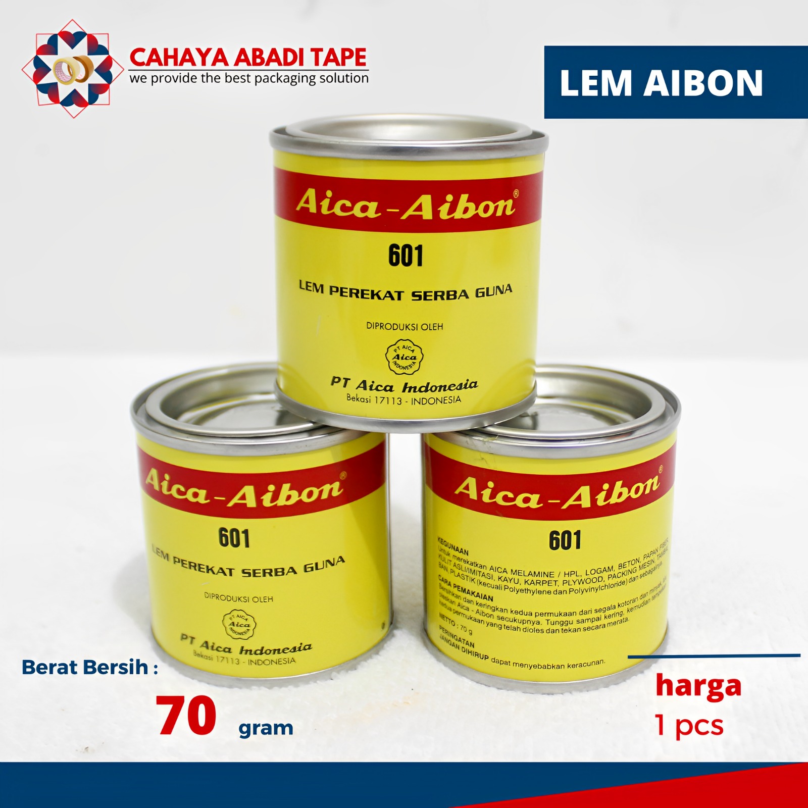 Promo Lem Aica Aibon Tipe Kaleng 70 Gram Diskon 2% Di Seller Cahaya ...