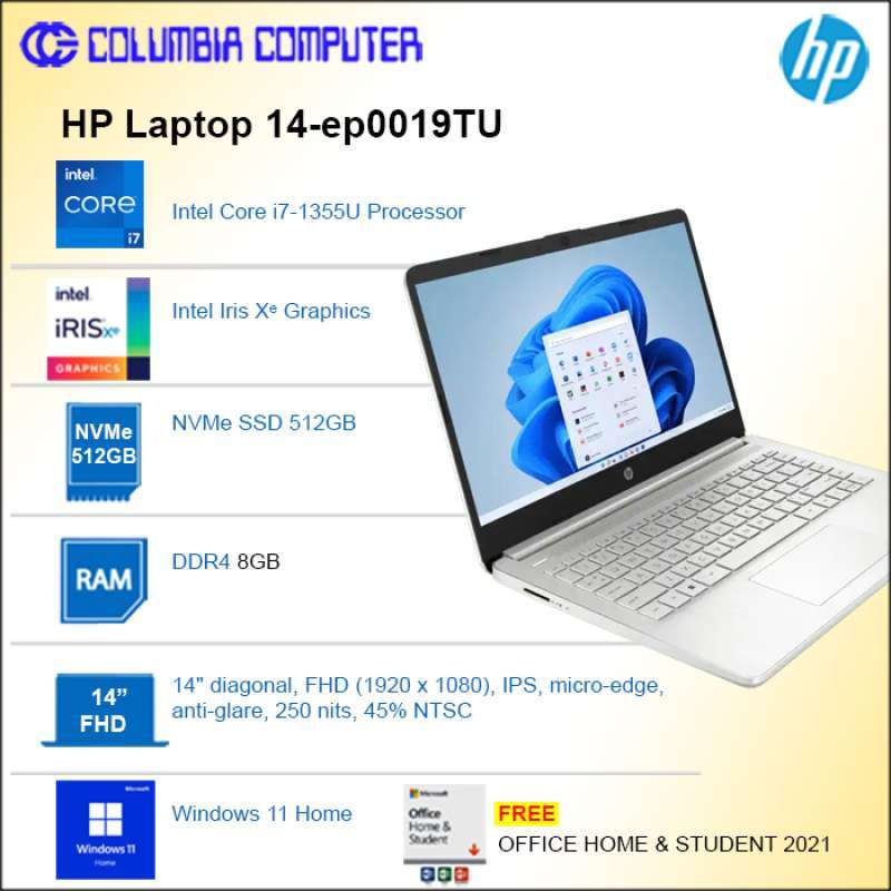 Jual Hp Laptop 14-ep0019tu I7-1355u 8gb 512gb 14fhd Win11+ohs Di Seller ...