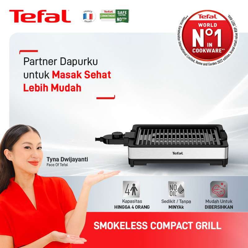 Jual Tefal Smokeless Compact Grill Original Murah - Harga Diskon Agustus 2024 | Blibli.com