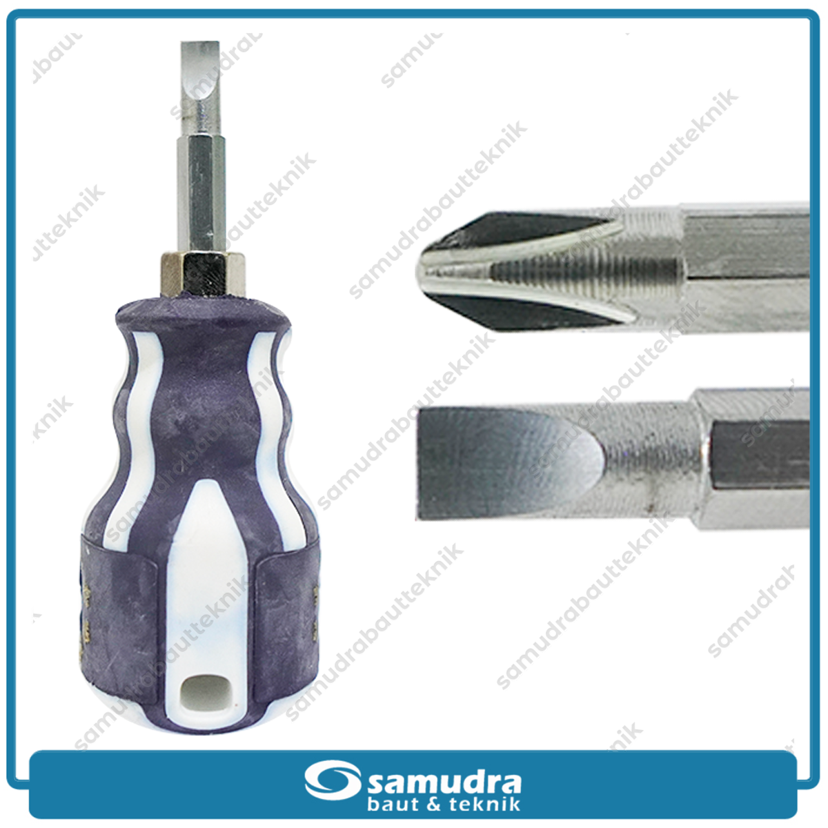 Jual Hdt Obeng Stubby 2 Arah Bolak Balik 2 Way Screwdriver Plus Minus ...