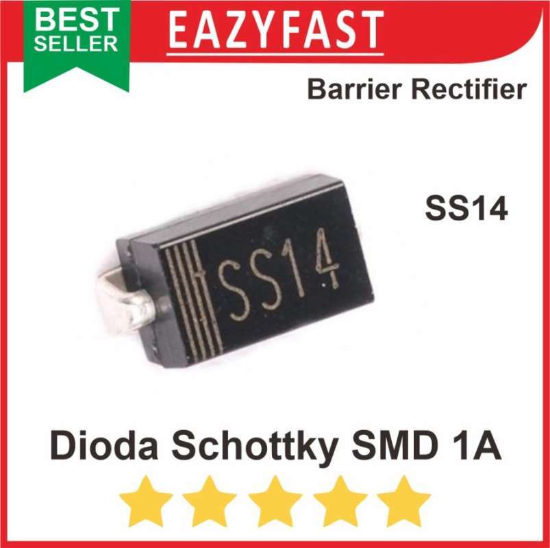Jual Dioda Schottky SMD 1A SS14 1N5819 SS 14 1 A Barrier Rectifier ...