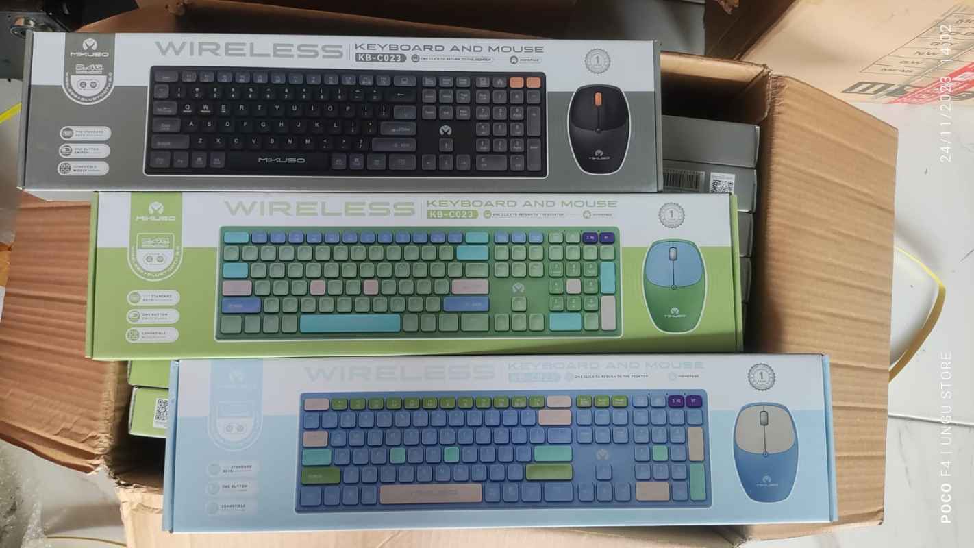 Jual Keyboard Mouse Wireless Dan Bluetooth 5.0 KB-C023 Mikuso Keyboard ...