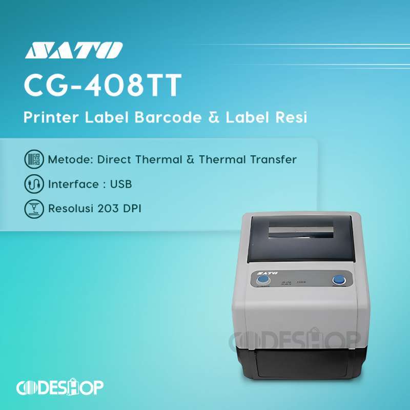 Promo BARCODE PRINTER SATO CG-408TT / CG 408 - PRINTER BARCODE SATO ...