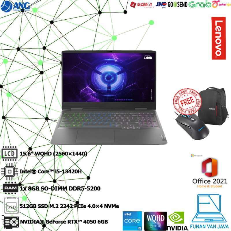 Jual Lenovo Loq 15irh8-82xv008hid /core I5-13420h/8gb/512gb Ssd/rtx4050 ...