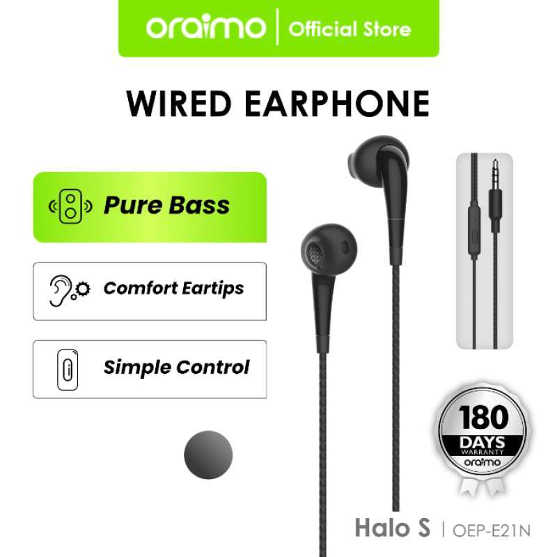 Jual Oraimo Wired Headset In-ear Earphone Universal 3.5mm Jack Panjang ...