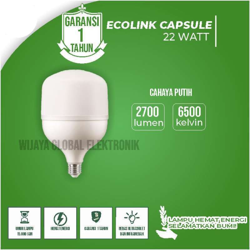 Jual Ecolink Lampu Led Capsule - Cahaya Putih [22 Watt] Di Seller ...