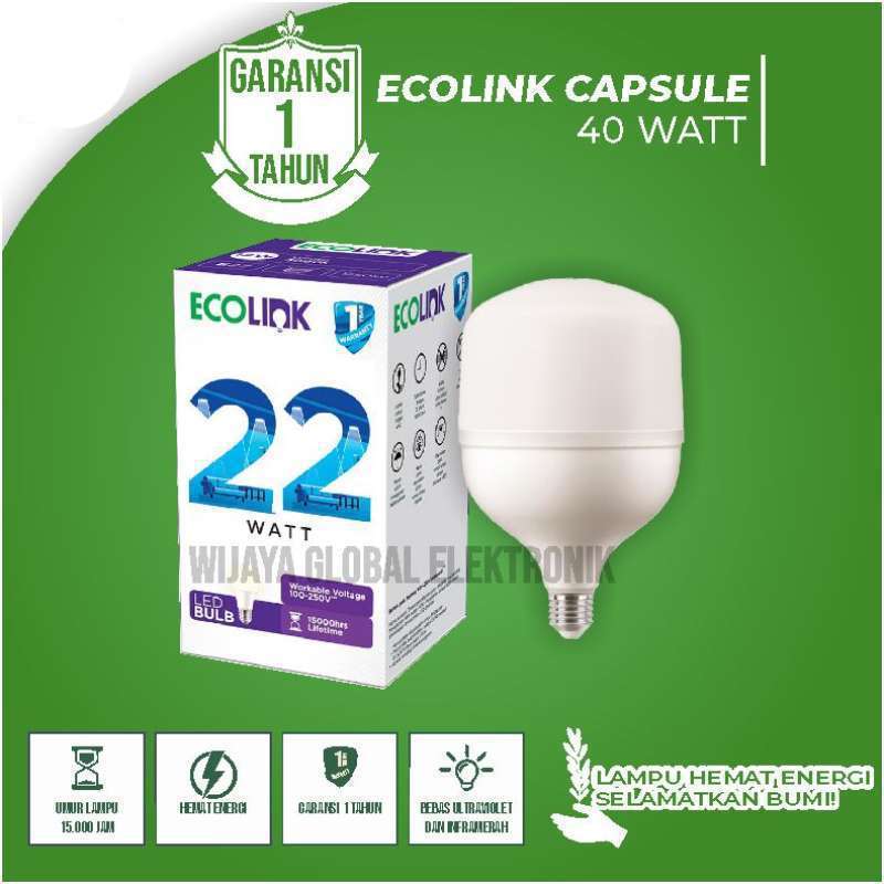 Jual Ecolink Lampu Led Capsule - Cahaya Putih [22 Watt] Di Seller Wijaya Elektronik Bandung ...