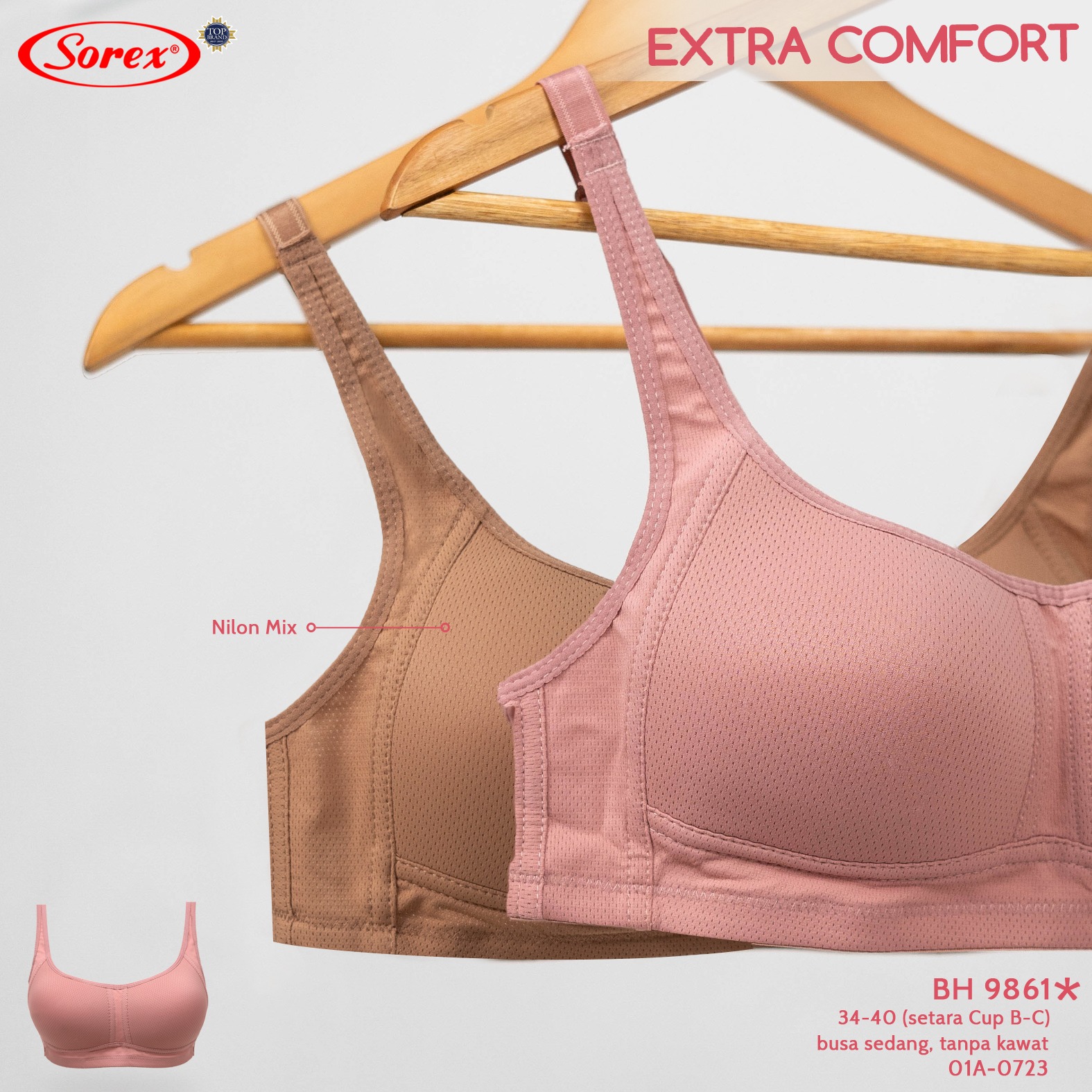 Jual Sorex Bra Extra Comfort Busa Cup Besar Tanpa Kawat Kait 3 Setara ...
