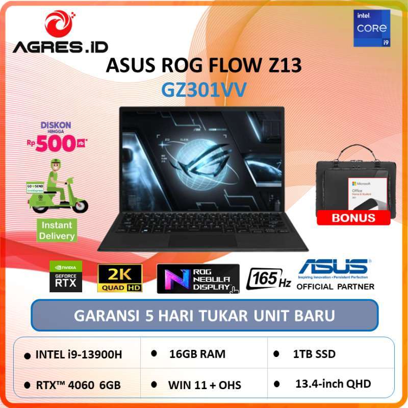 Promo Asus Rog Flow Z13 Gz301vv Touch - I9 13900h 16gb 1tbssd Rtx4060 ...