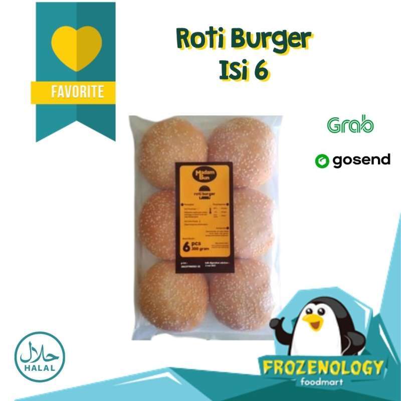 Jual Madam Bun Roti Burger Wijen Isi 6 Pcs 300 Gr | Roti Burger Praktis ...