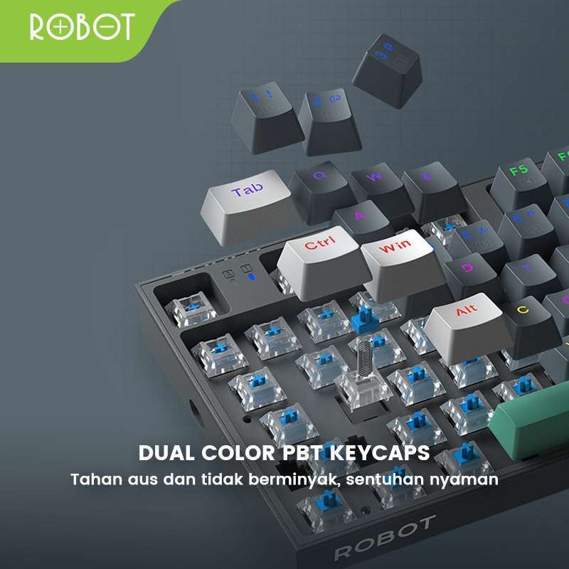 Promo Robot Workmate Ii Mechanical Keyboard Gaming Wired 94 Keys Pbt Keycaps - Garansi Resmi 1 ...