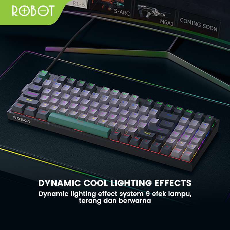 Promo Robot Workmate Ii Mechanical Keyboard Gaming Wired 94 Keys Pbt ...